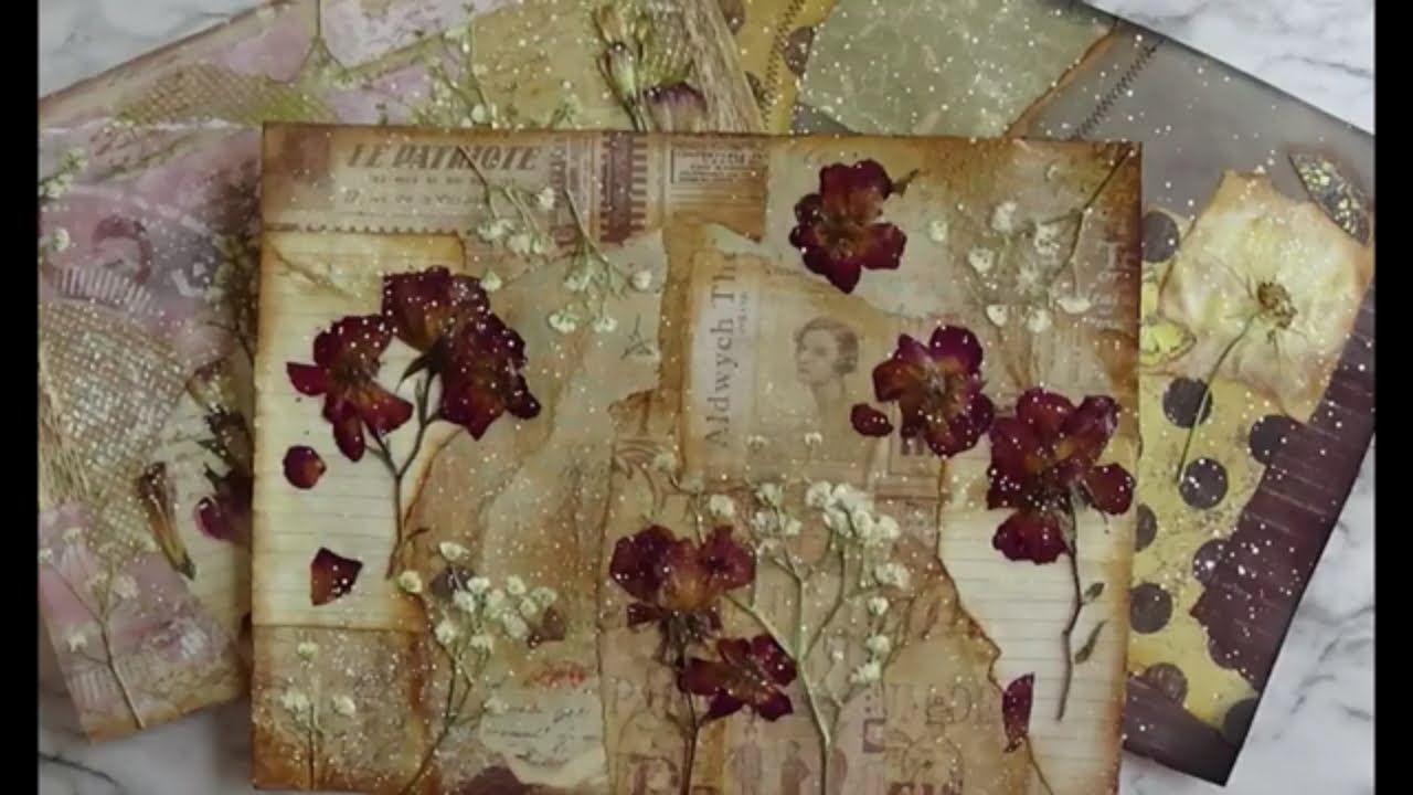 Junk Journal Collage Page Kit 1 - YouTube