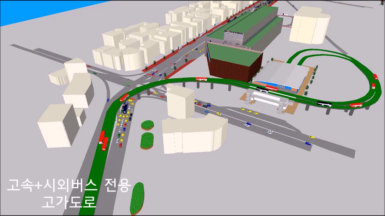 Cheonan Terminal using VISSIM - YouTube