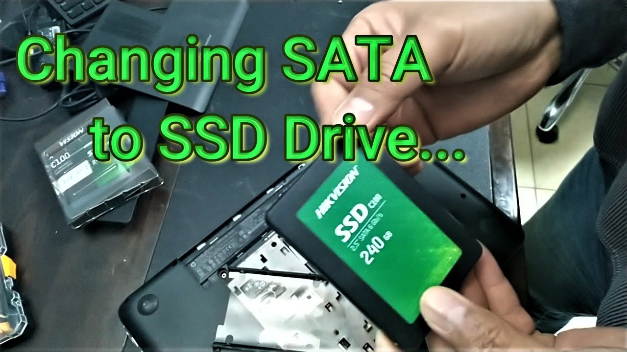 Changing SATA drive to SSD - YouTube