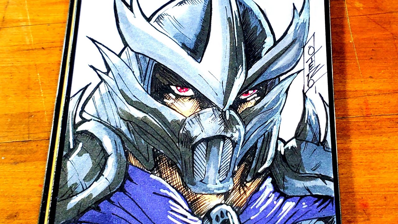 Master Shredder Concept Sketch Card Foot Clan TMNT - YouTube