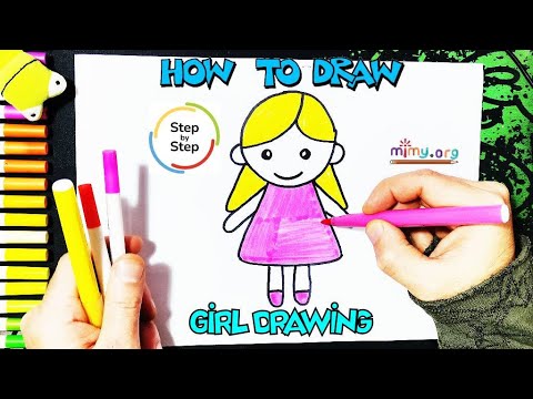 SO EASY! - Girl Drawing and Printable Coloring Pages | For Kids! # ...