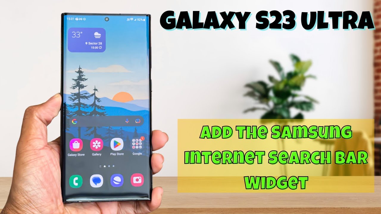 How to Add the Samsung Internet Search Bar Widget to the Home Screen On ...