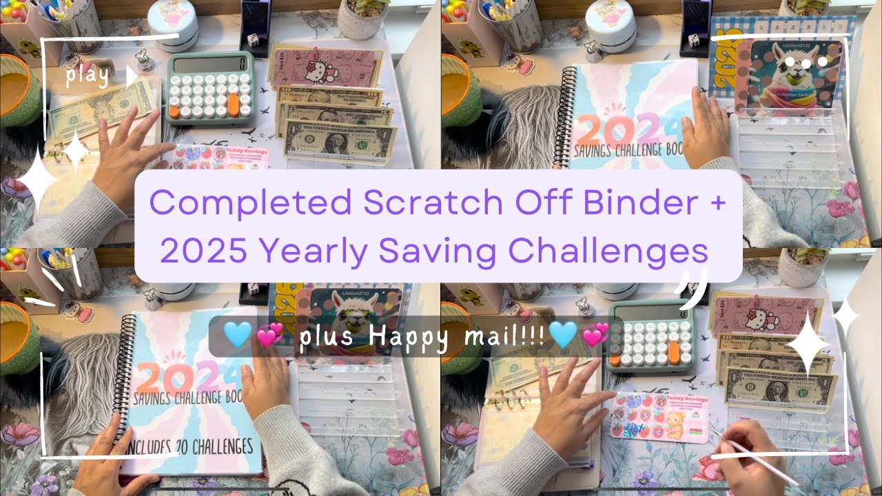 Scratch Off Binder Completed + 2025 SAVINGS🩵 #savingchallenge # ...