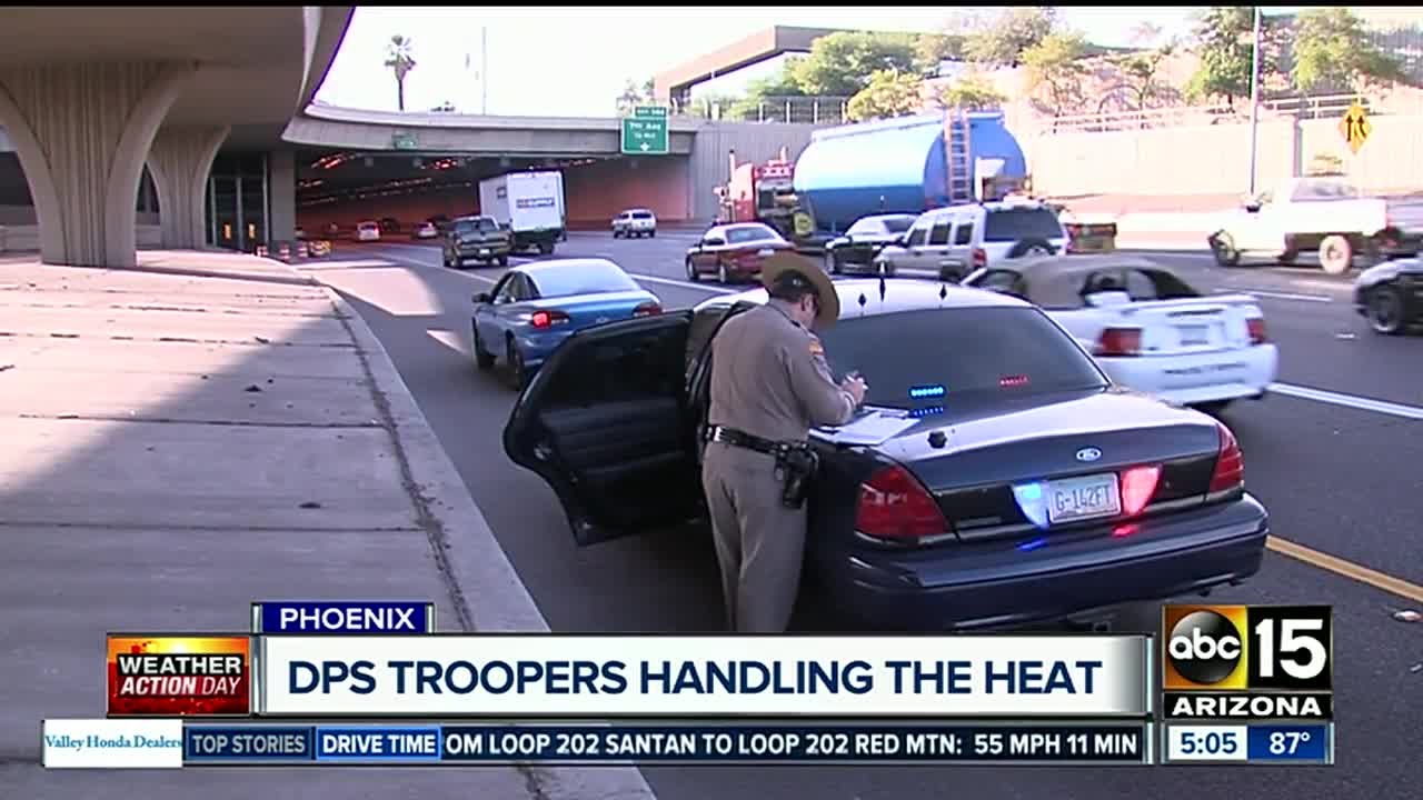 DPS troopers handling the heat - YouTube