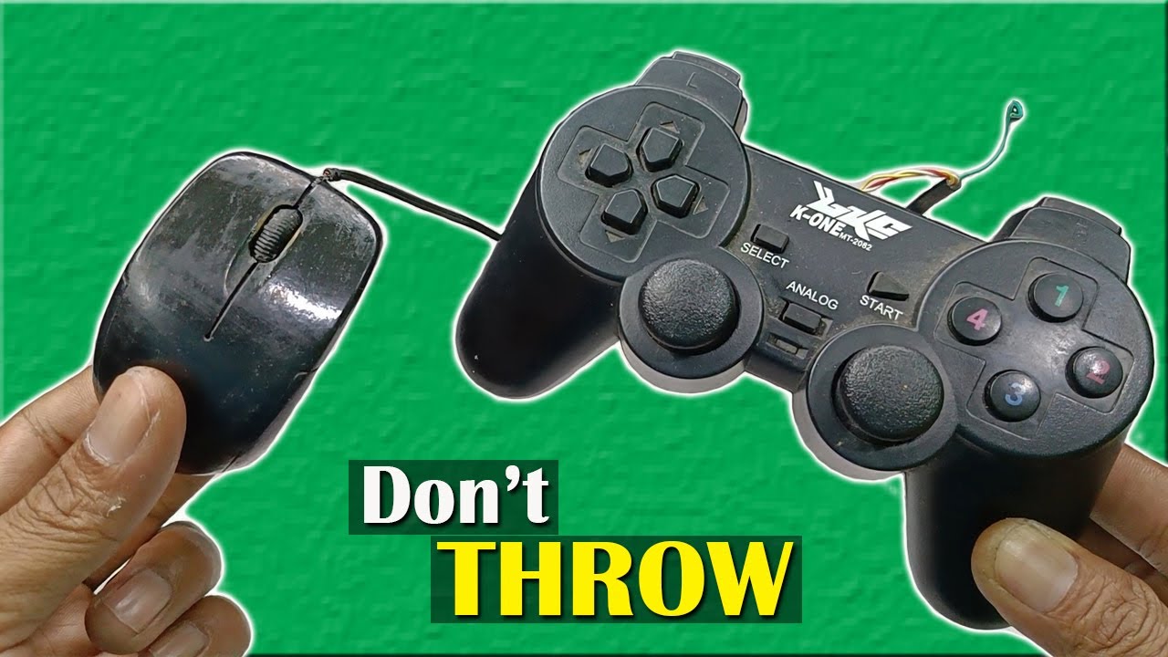 Ide Kreatif Dari Mouse Dan Stik PS Bekas - YouTube