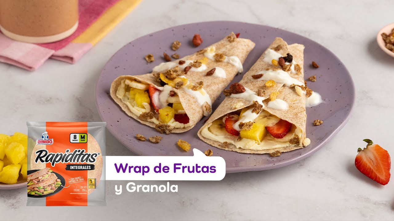 Receta de Wrap de Frutas y Granola - YouTube