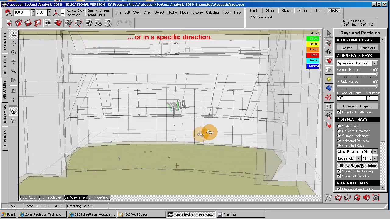 Ecotect Acoustics - YouTube