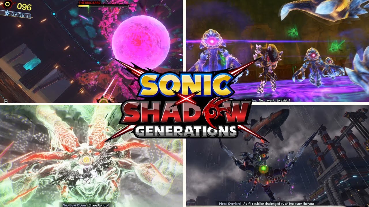 Shadow Generations: All Shadow Boss Fights (S Ranks) - YouTube