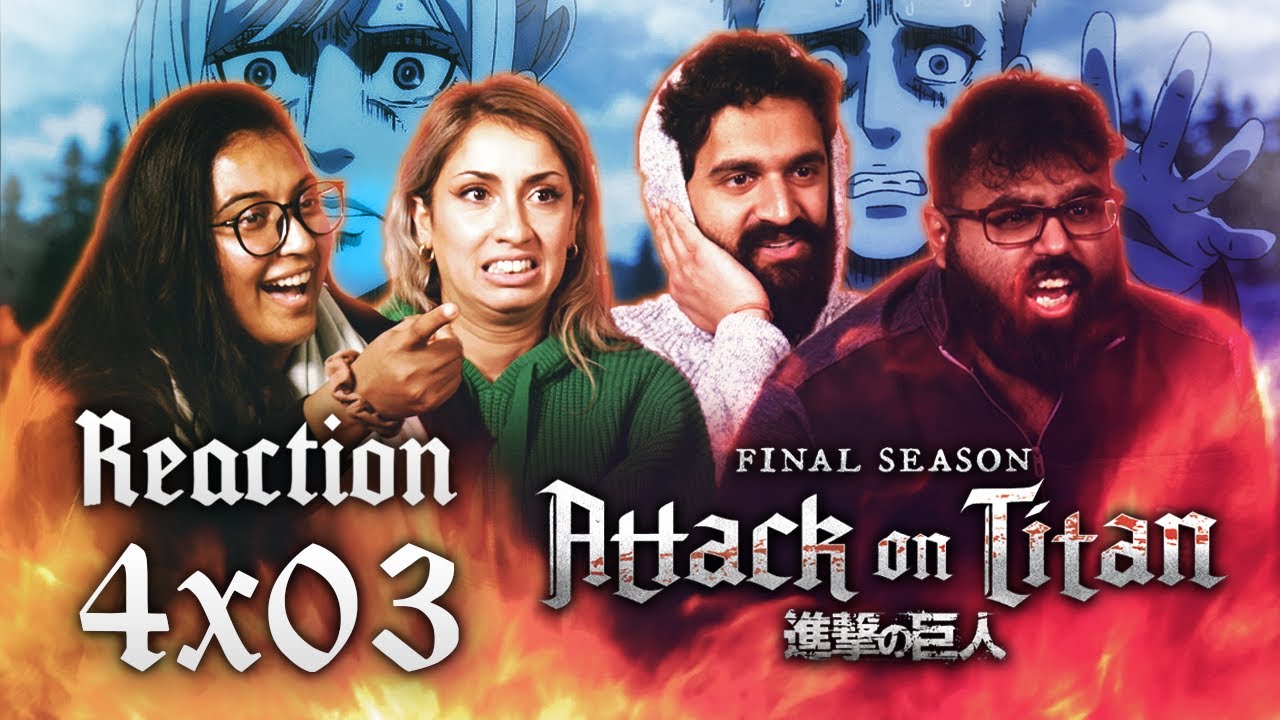 Attack on Titan DUB - 4x3 Door of Hope - Group Reaction - YouTube