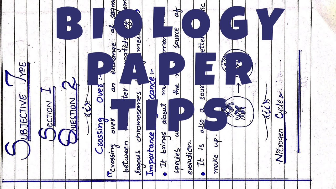 BIOLOGY PAPER ATTEMPTING SKILLS - YouTube