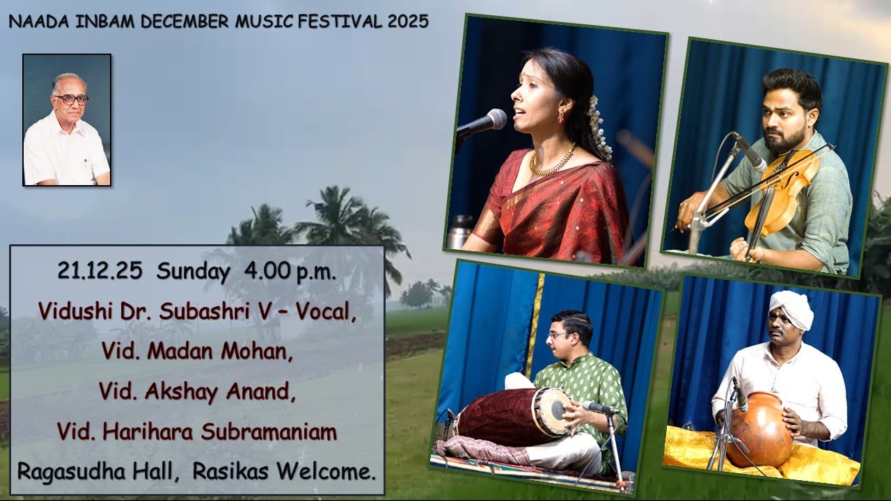 Dr Subashri V - NAADA INBAM DECEMBER MUSIC FESTIVAL 2025 - 21.12.25 ...