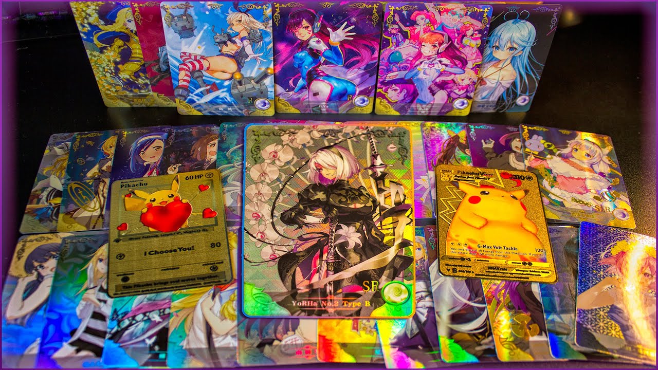 Unboxing the Goddess Trading Cards from Aliexpress | 2B D.VA and Gold ...