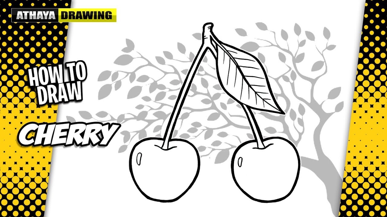 How to draw Cherry step by step - YouTube
