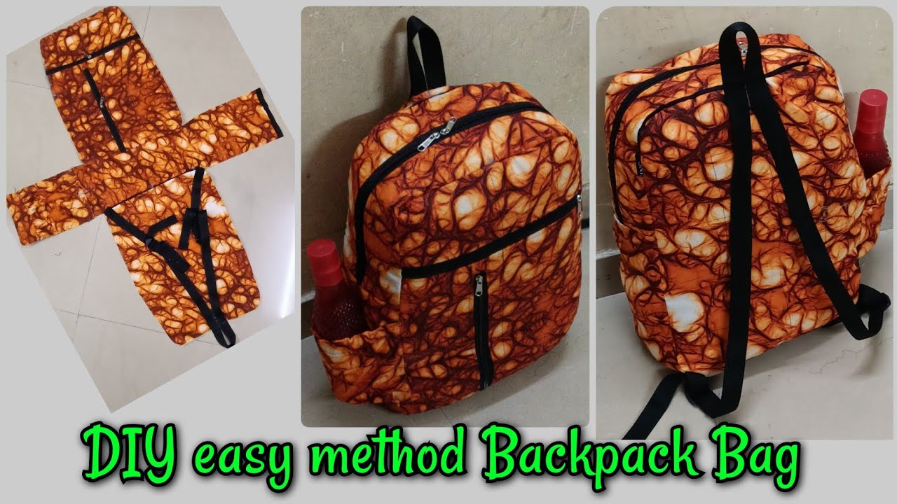 आसान तरीके से बनाएं बेकपेक बैग ll how to make easy method backpack bag ...