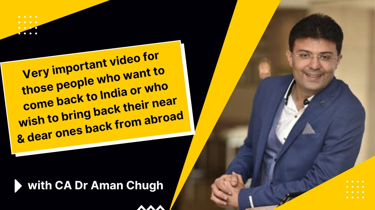 Very important video for people who want to come back to India. - YouTube