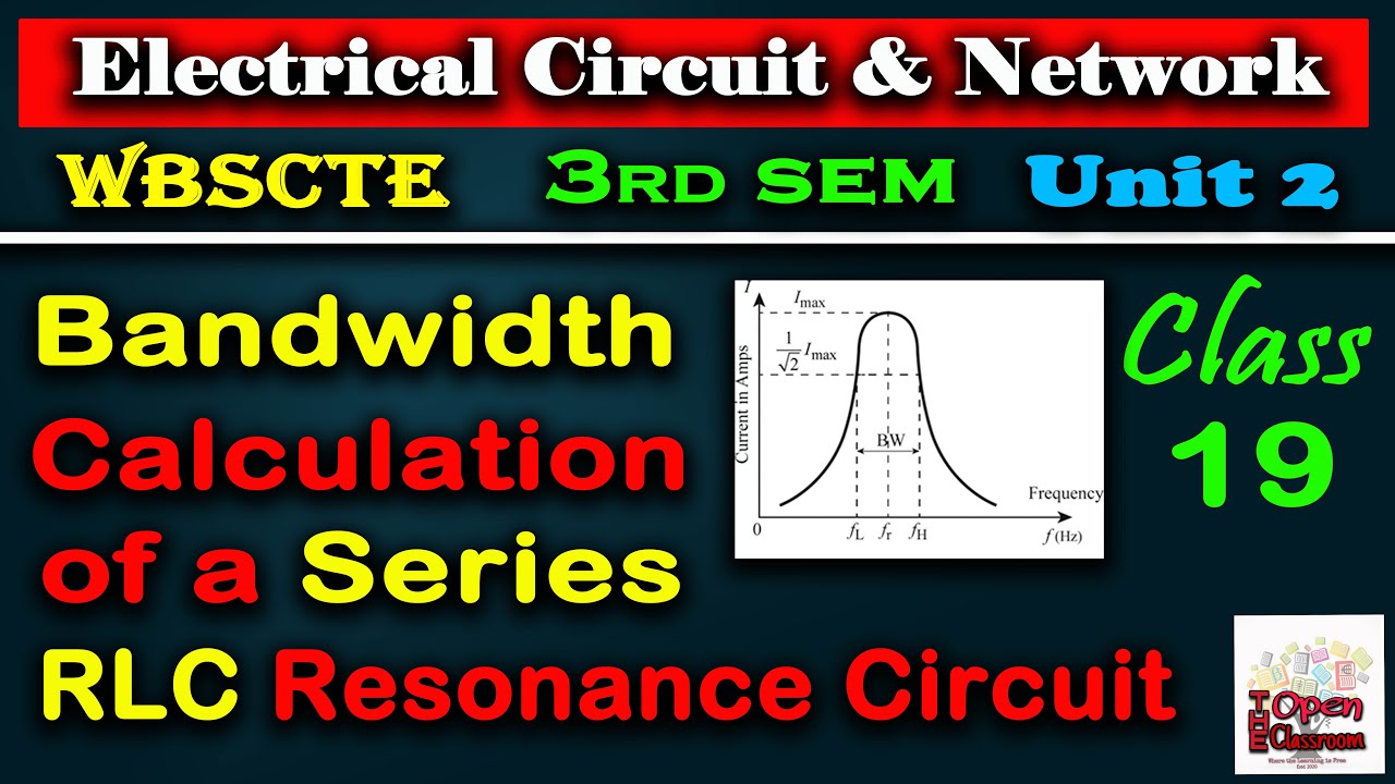 Bandwidth Calculation of a Series RLC Resonance Circuit/Electrical ...