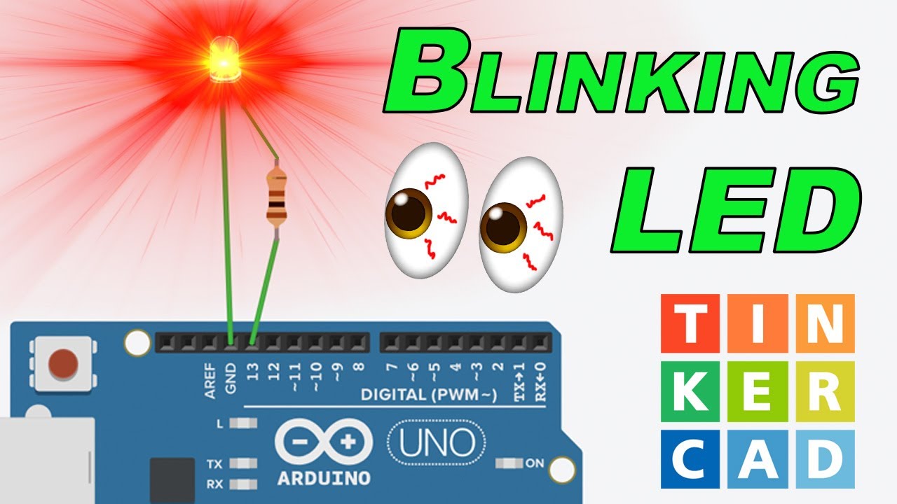 Burning out LEDs with TinkerCAD - Blinking LED experiment - YouTube