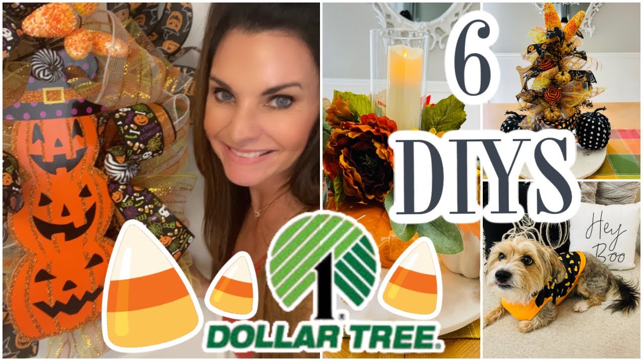 🎃 6 NEW ((DIY))DOLLAR TREE FALL HALLOWEEN DECOR CRAFTS 🎃 Ep10 "I love Fall"Olivias Romantic Home ...