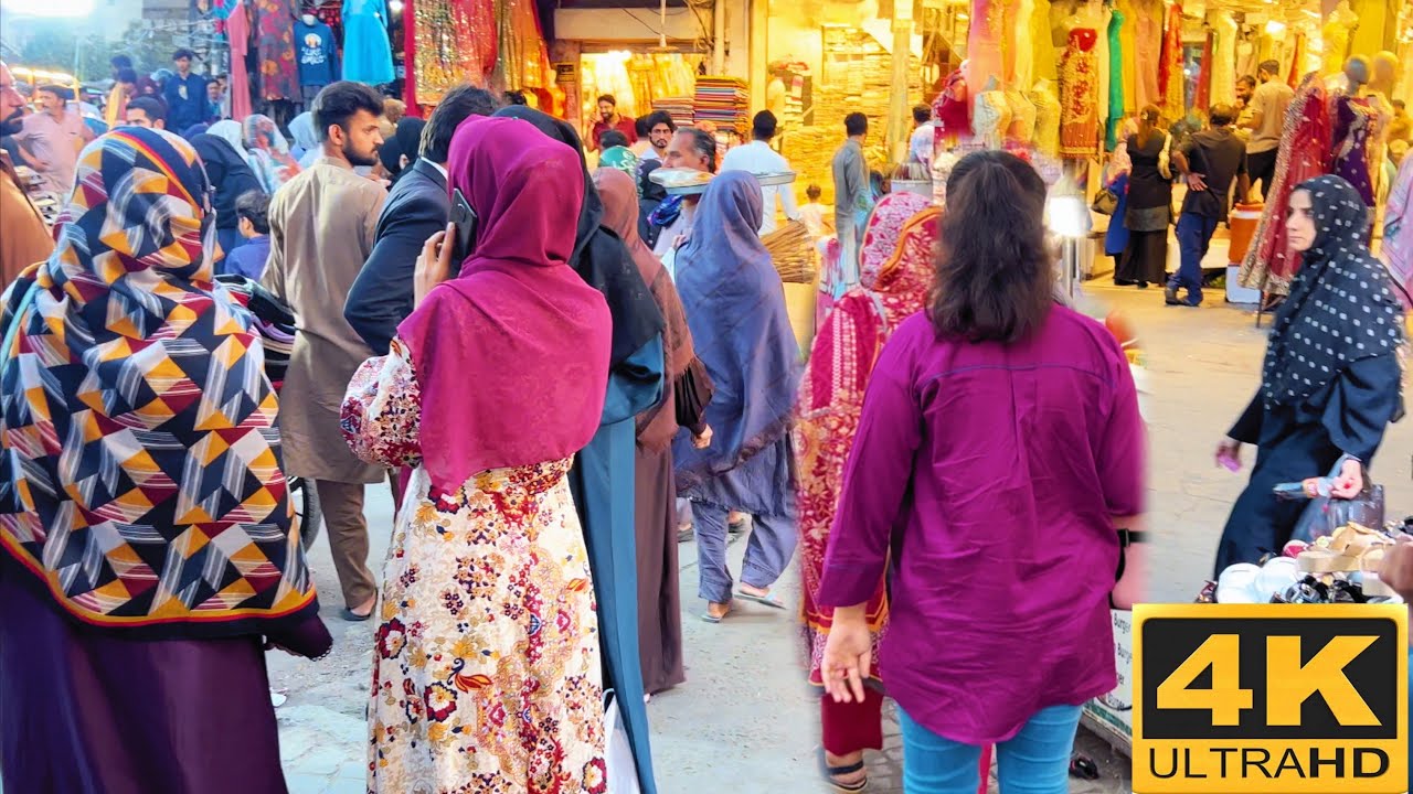 Pakistan, Lahore Lively Ichhra Bazar 4K-Walking Tour || The Crazy City ...