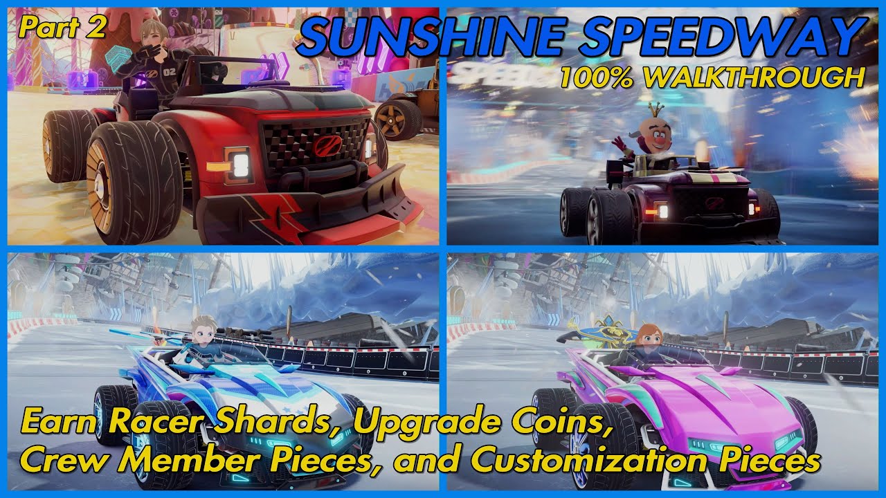 Disney Speedstorm 100% Walkthrough | Sunshine Speedway | Part 2 - YouTube