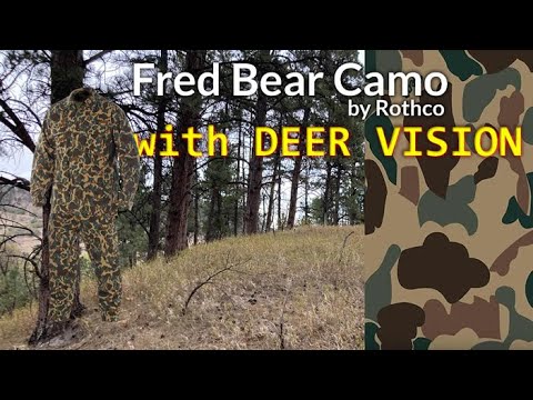 Fred Bear Camo - By Rothco on 14 backgrounds in deer vision. Simulated ...