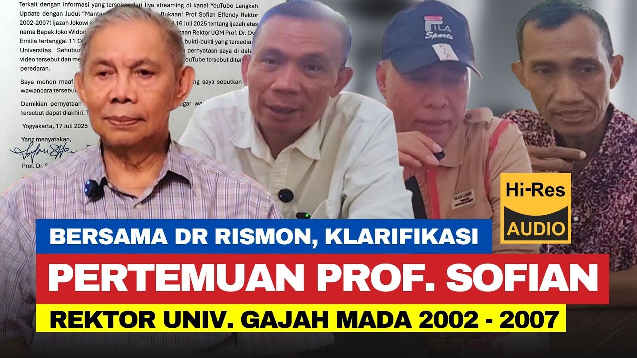 🔴 Bersama Dr Rismon, Klarifikasi Saksi Saat Pertemuan Mantan Rektor UGM ...