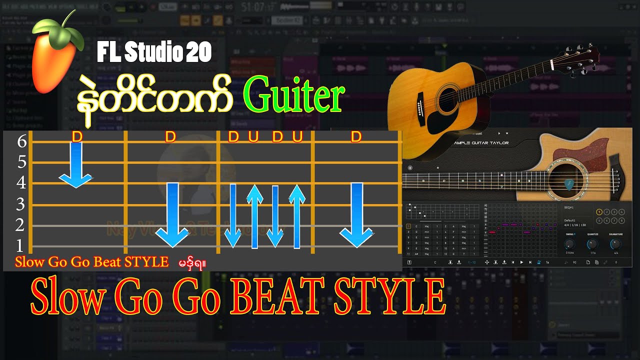 နဲတိင္တက္ Slow Go Go BEAT STYLE Tutorial By Mhem Nay - YouTube
