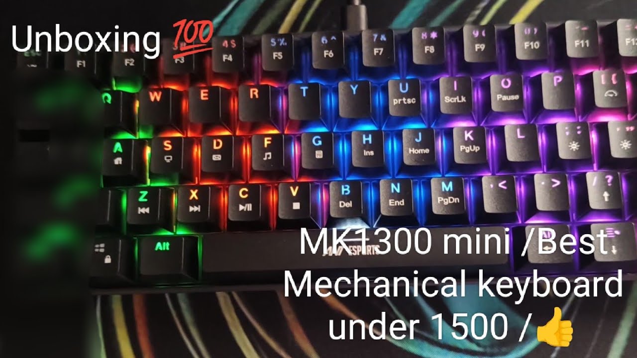 [MK1300 mini] Unboxing 💯👍- Mechanical keyboard under 1500# ...