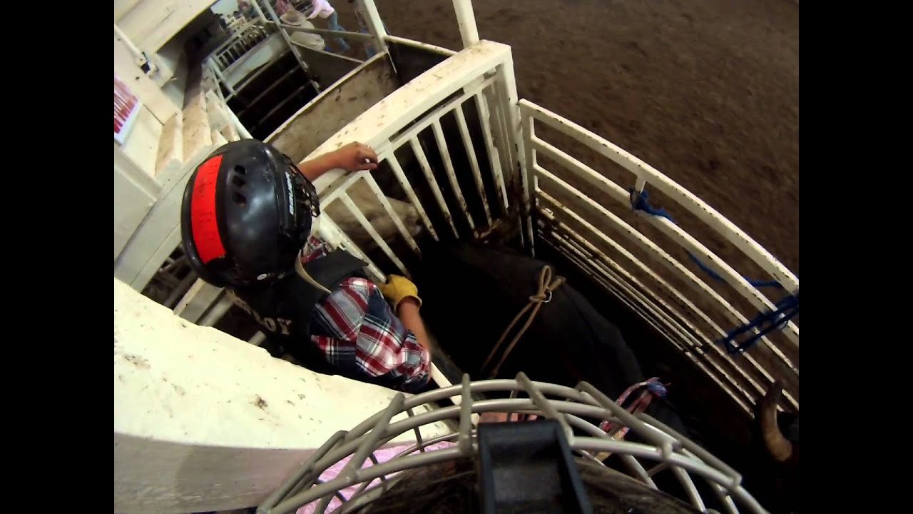 Bull Riding Helmet Cam, Celina Ohio - YouTube