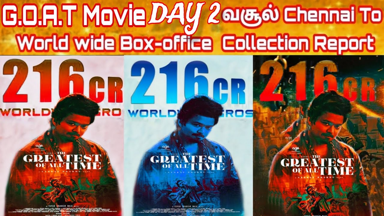 GOAT Movie 2nd Day WorldWide Boxoffice Collection | Goat Day 2 ...