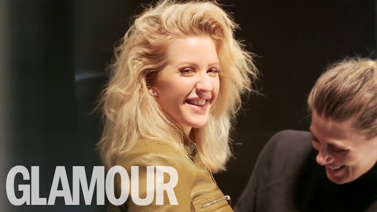 Ellie Goulding 70s flick at her beauty shoot | Glamour UK - YouTube