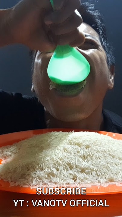 Asmr Raw Rice Eating Soundsmakan Beras Mentahraw Rice Eating Youtube