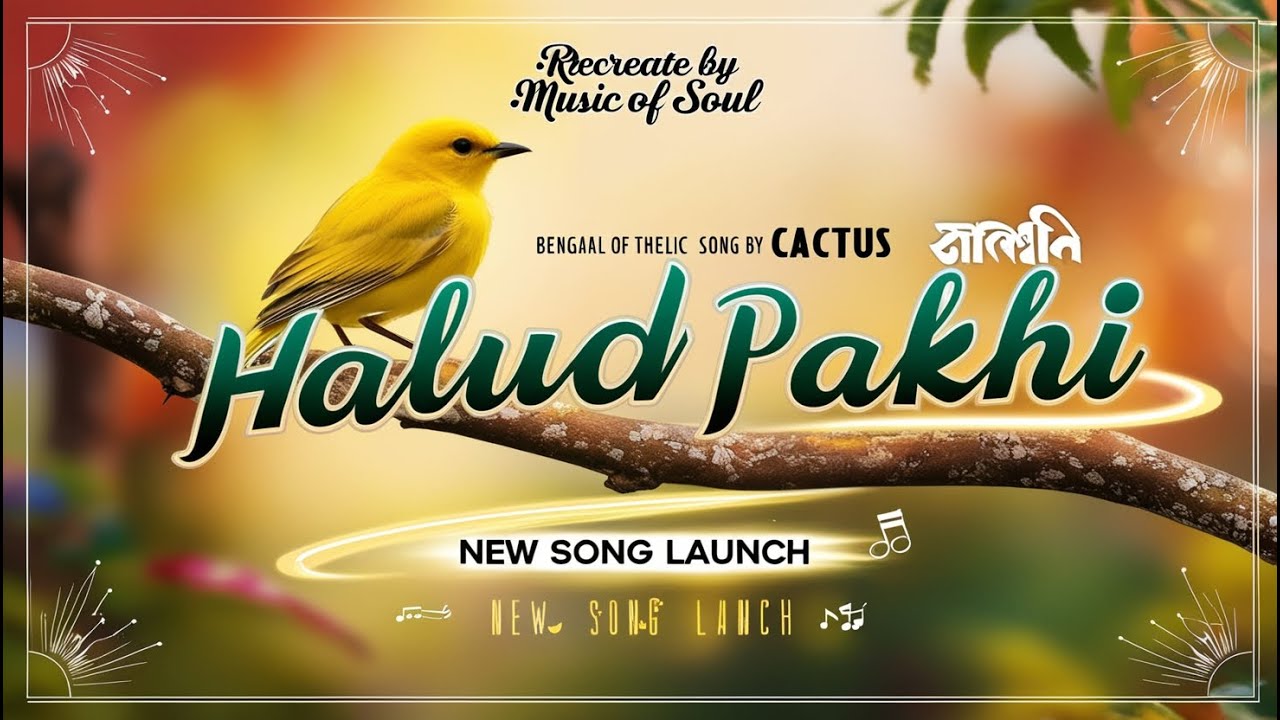 Halud Pakhi | Cactus | Recreate by Music of Soul | New Song Launch - YouTube
