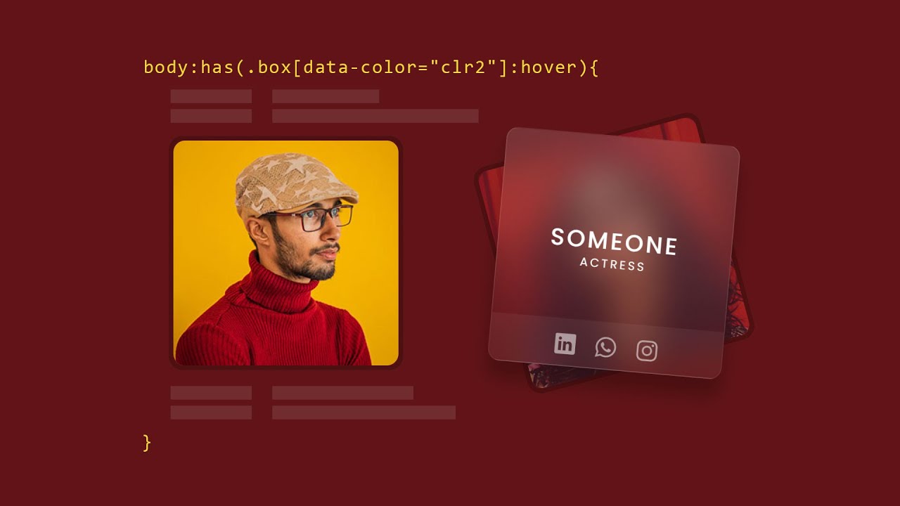 Css Has Selector Glassmorphism Card Hover Effects Youtube