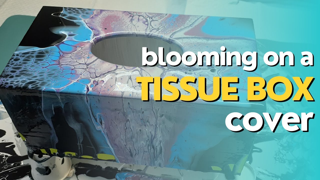 #371 Bloom on Tissue Box Cover! Pt 1! Just WOW ! #acrylicpouring #bloom ...