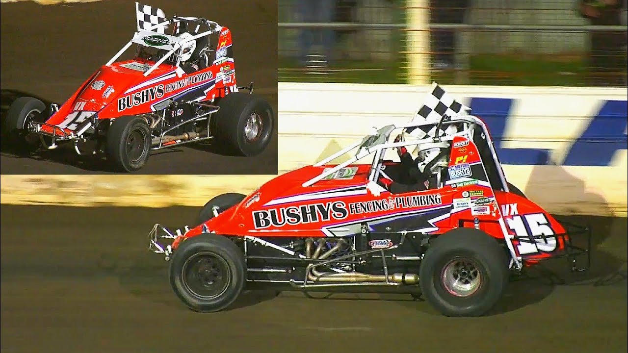Wingless Sprints A-Main Crossfire Shootout Laang Speedway 22-2-2020 ...