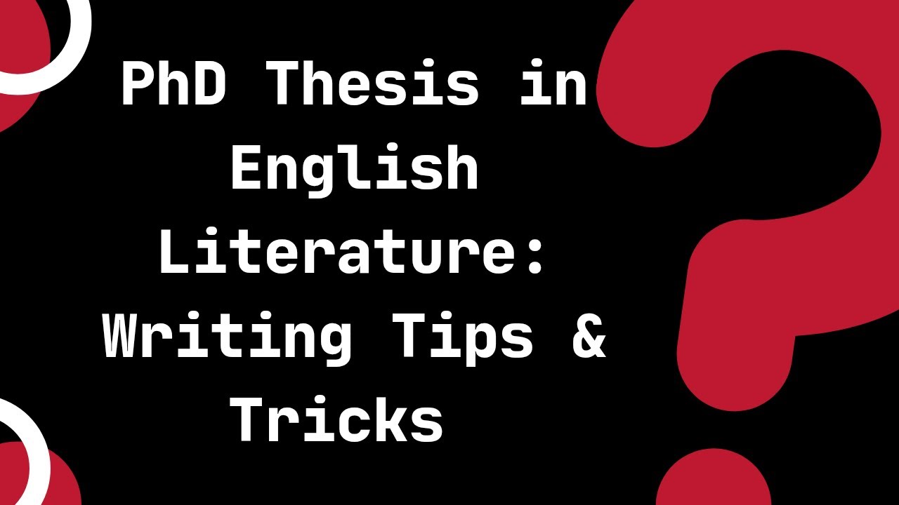 PhD thesis writing: Tips and Tricks - YouTube