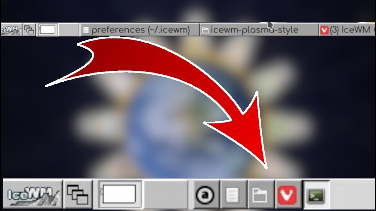 IceWM: Hide titles on taskbar - YouTube