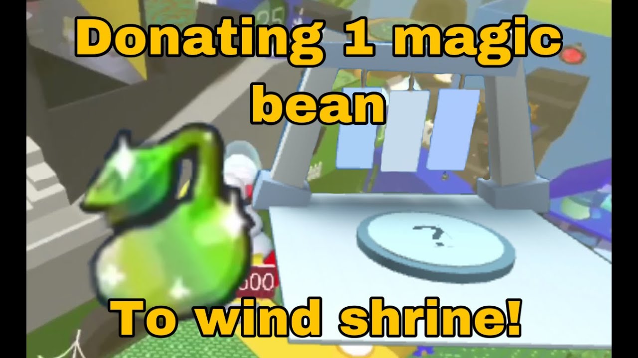 DONATING A MAGIC BEAN TO WIND SHRINE | BEE SWARM SIMULATOR | ROBLOX ...