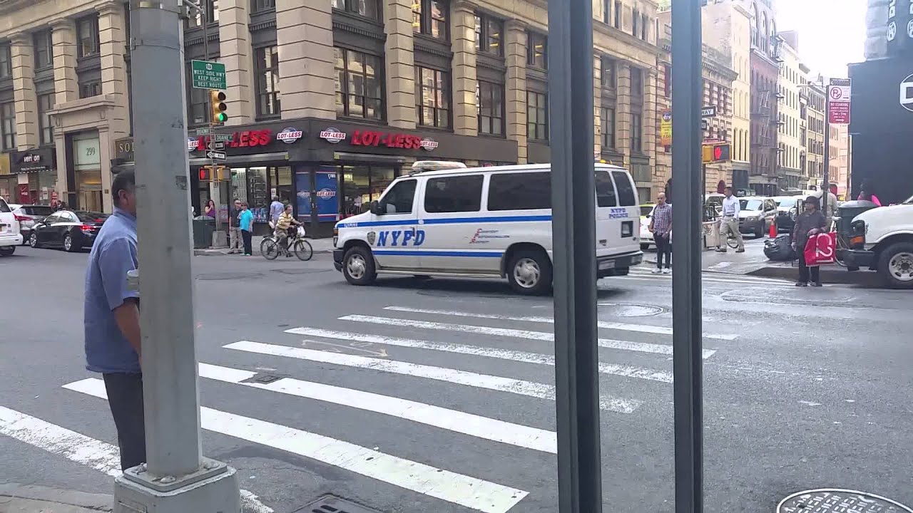 NYPD Van Responding Modified on Broadway in NYC - YouTube