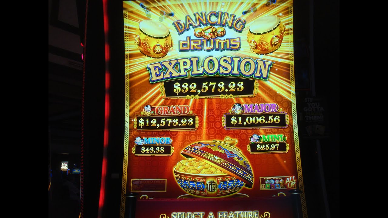 DANCING DRUMS EXPLOSION Casino Slots game play Las Vegas - YouTube