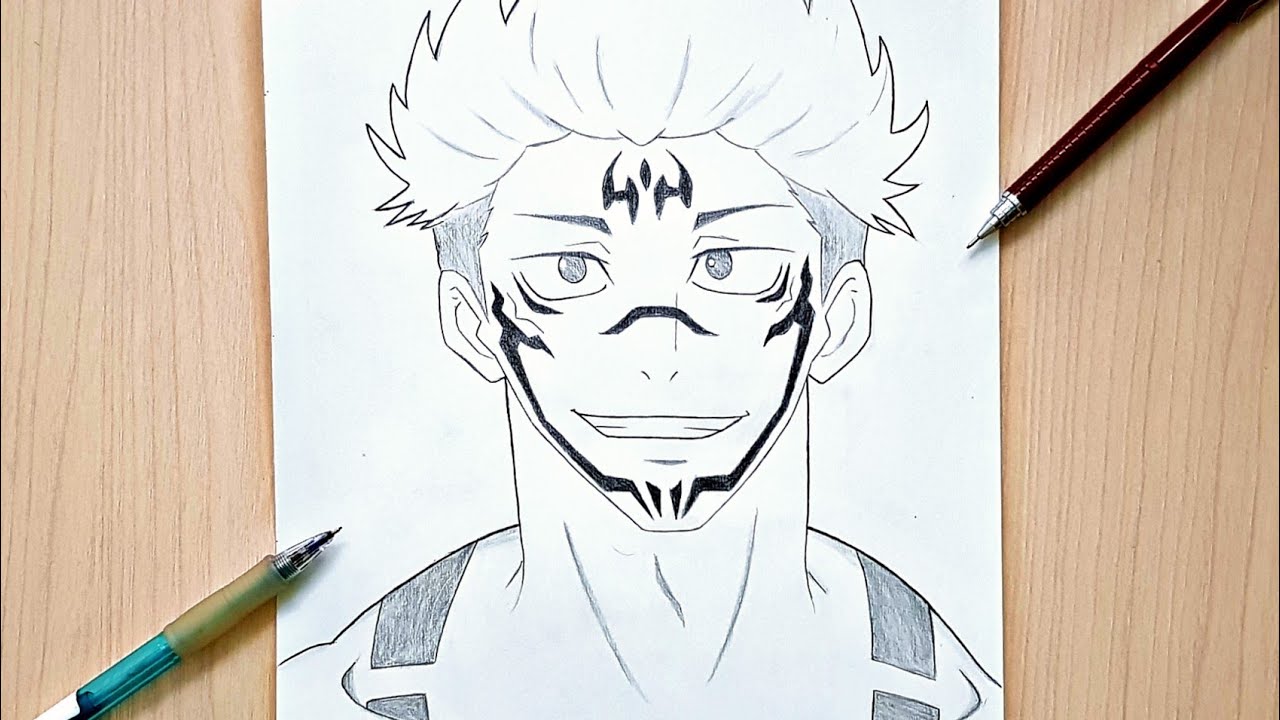 How to Draw Ryomen Sukuna | Jujutsu Kaisen | Drawing Sukuna Avatar step ...