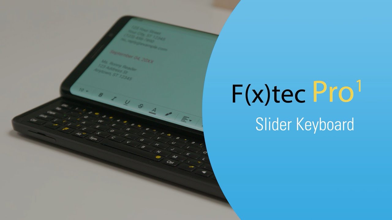 F(x)tec Pro 1 - Typing on the F(x)tec Pro 1 - YouTube