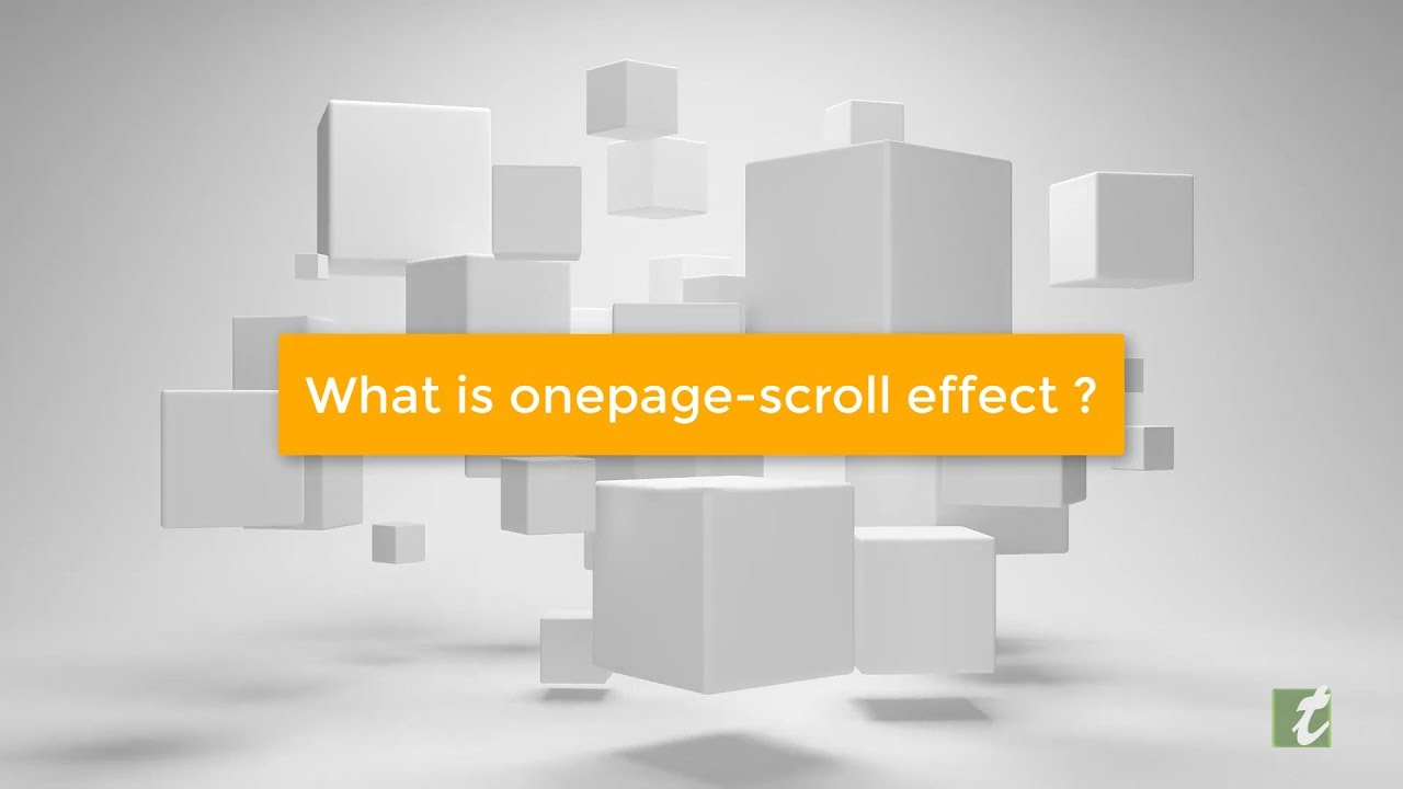 How to create onepage scrolling effect on website (easiest way) - YouTube