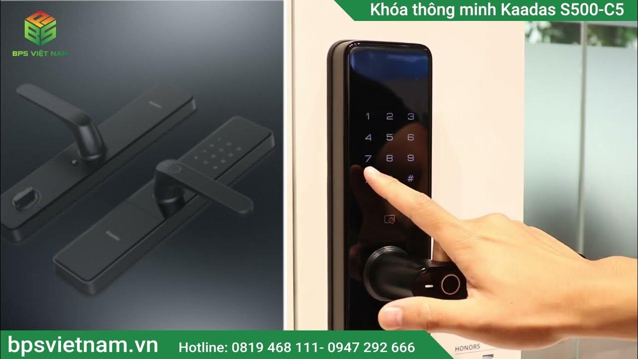 Hướng dẫn sử dụng và cài đặt Khóa cửa thông minh Kaadas S500-C5 | BPS Việt Nam - YouTube