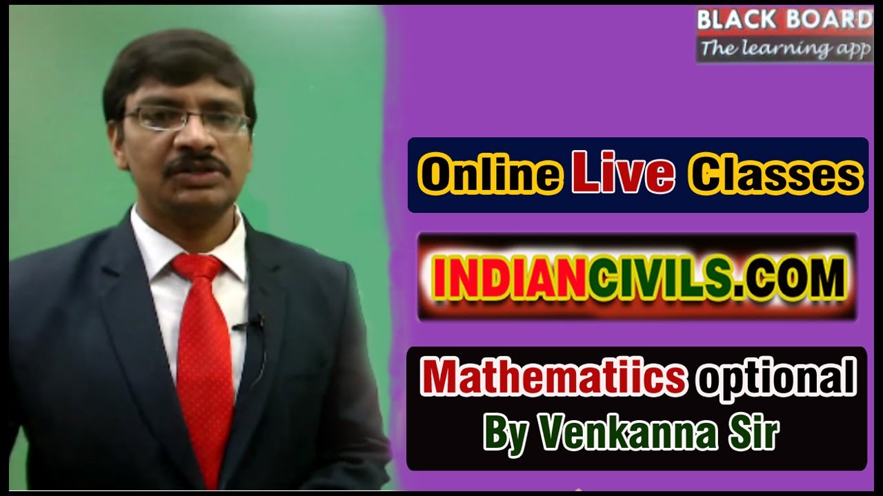 Mathematics Optional - Orientation Lecture by Venkanna sir - YouTube