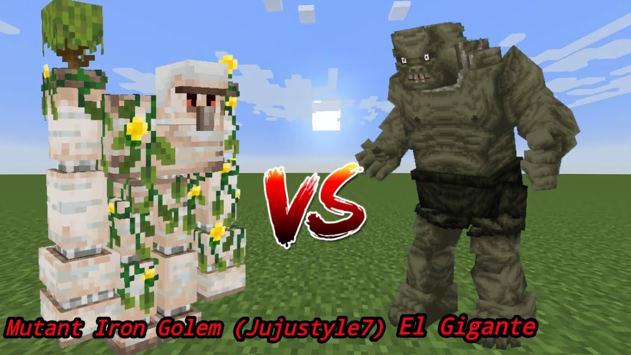 New Mutant Iron Golem (Jujustyle7) Vs EI Gigante | Minecraft Mob Battle ...