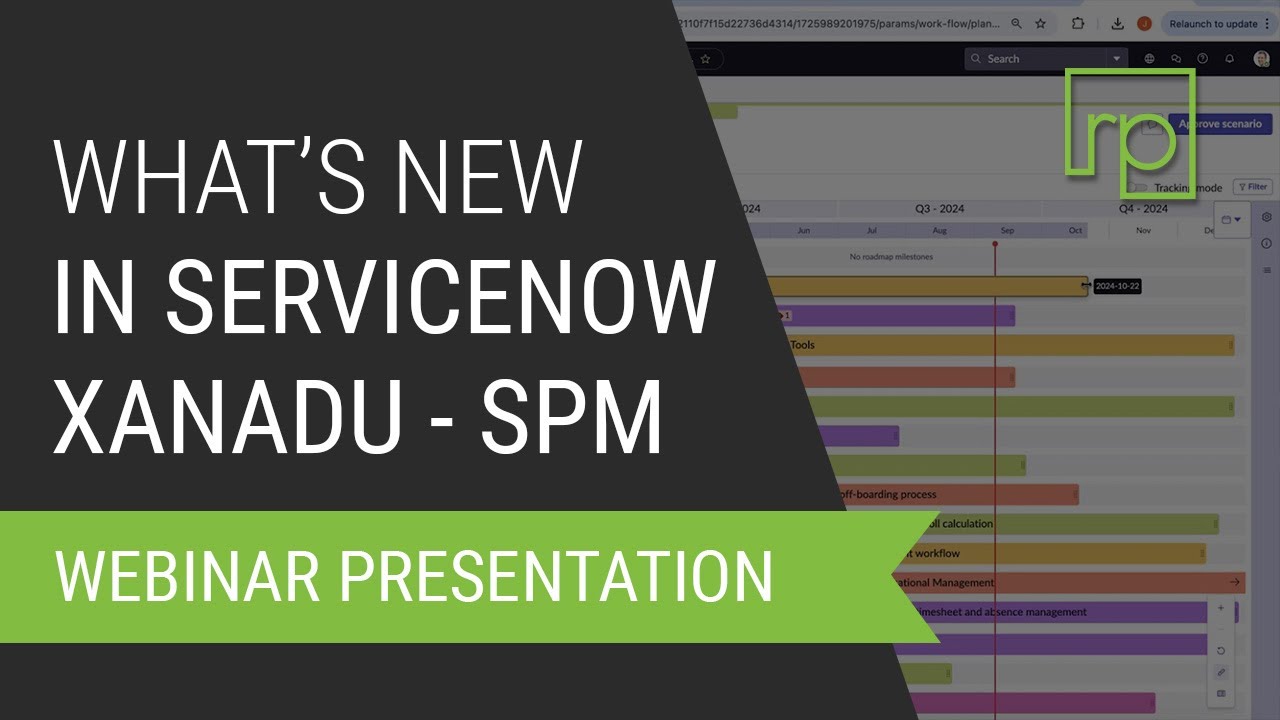 What's New in ServiceNow Xanadu - Strategic Portfolio Management (SPM ...
