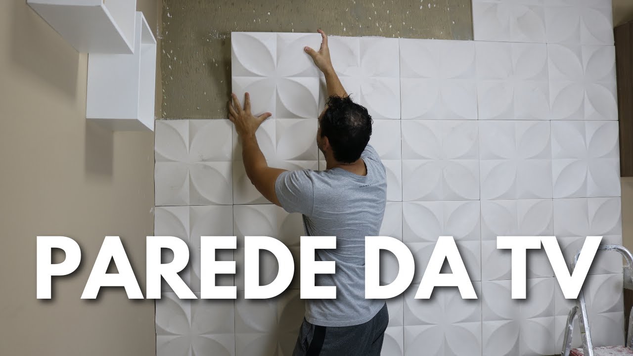 COMO DECORAR A PAREDE DA TV, DECORAÇÃO PARA SALA, PAREDE DE GESSO 3D ...