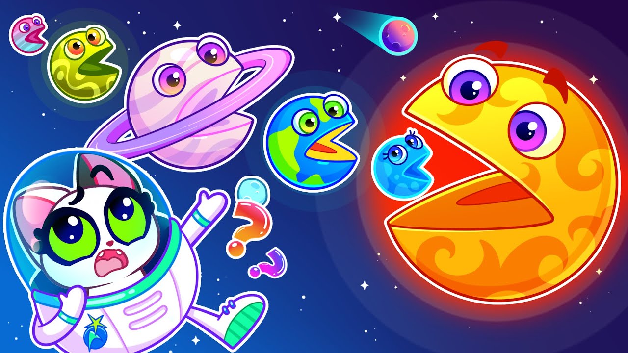🪐 Hungry Planets! 🌎☀️ Solar System for Kids || Planets Size for Baby by ...